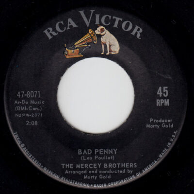 THE MERCEY BROTHERS / BAD PENNY / HEY JEANNIE / 7" / | RECORD SHOP VIEW